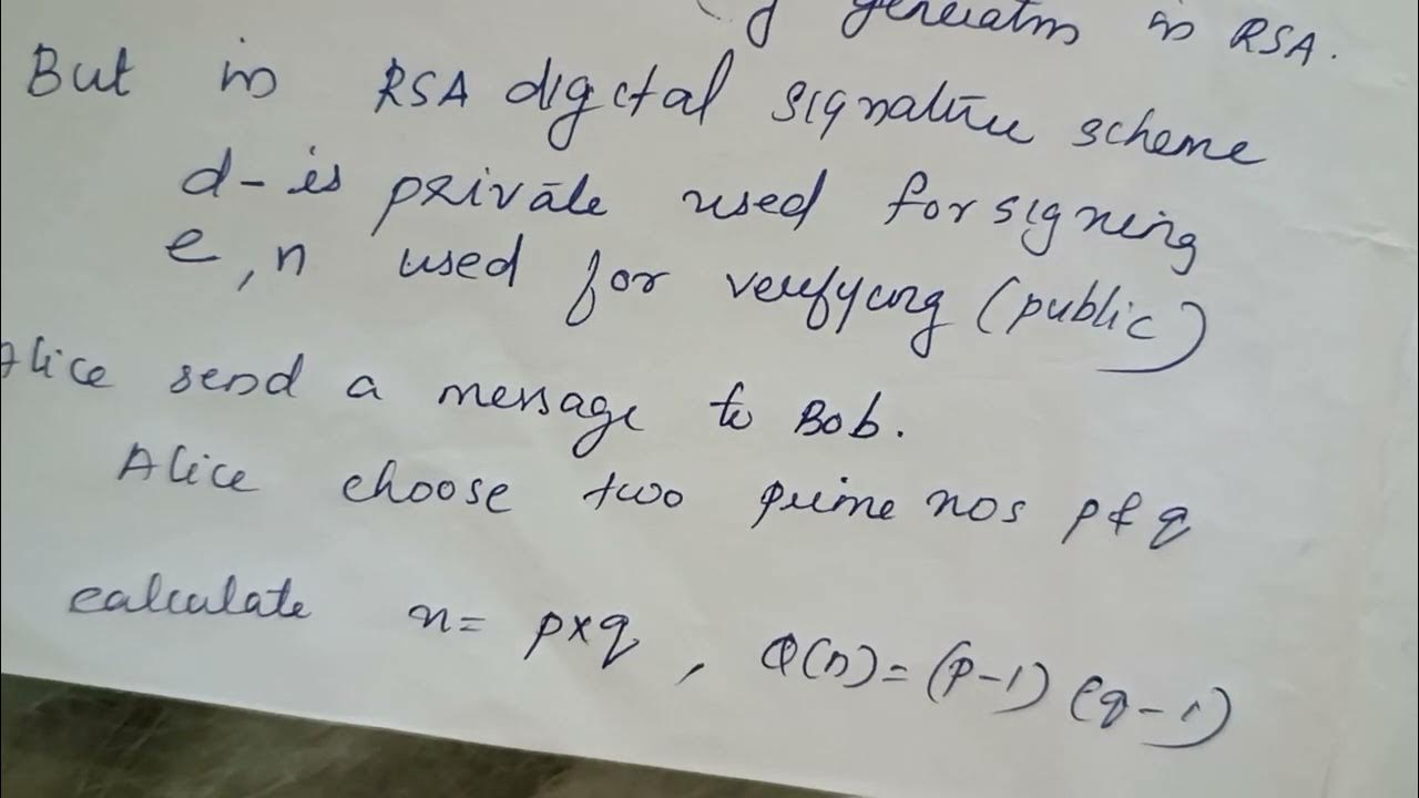 RSA Digital Signature - YouTube