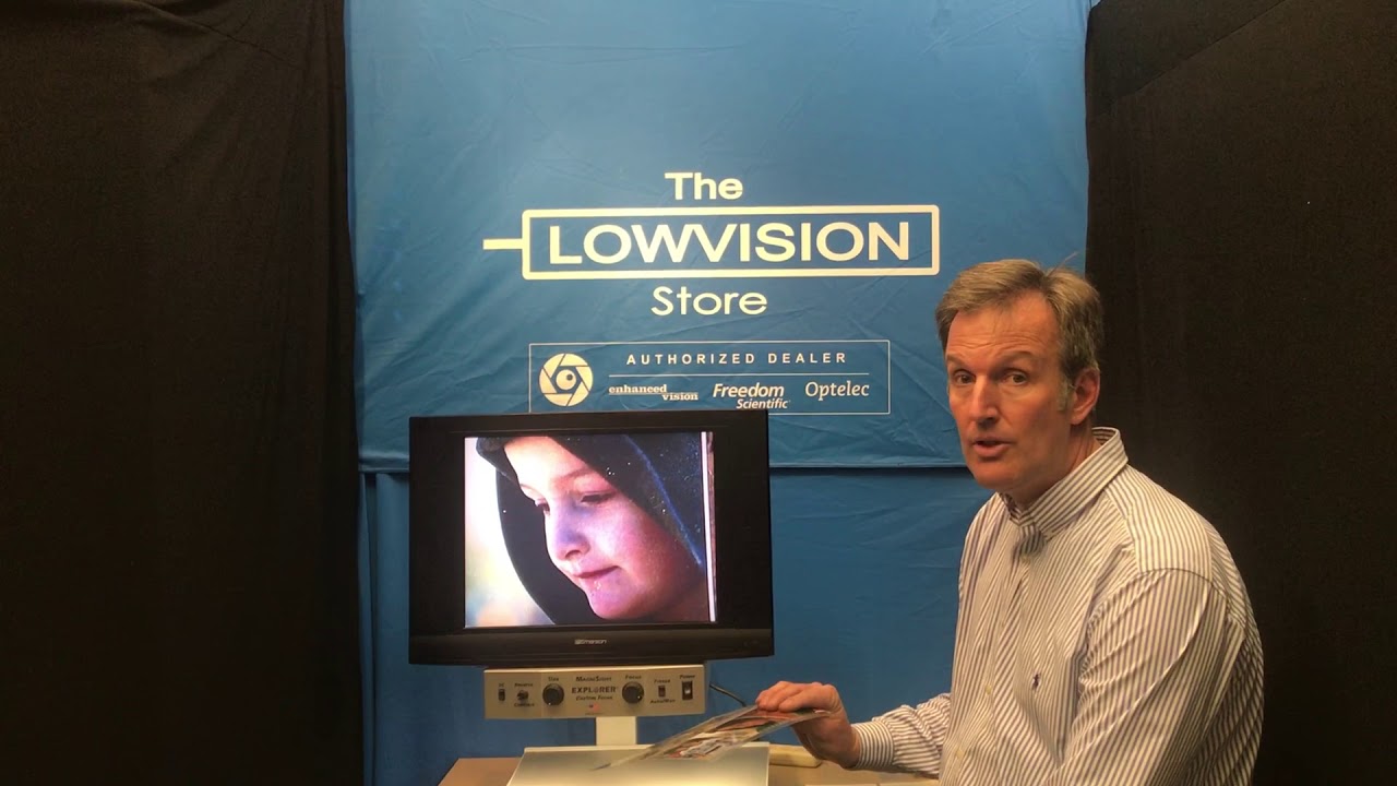 The Low Vision Store -Used Magnisight 20" Video Magnifier - YouTube