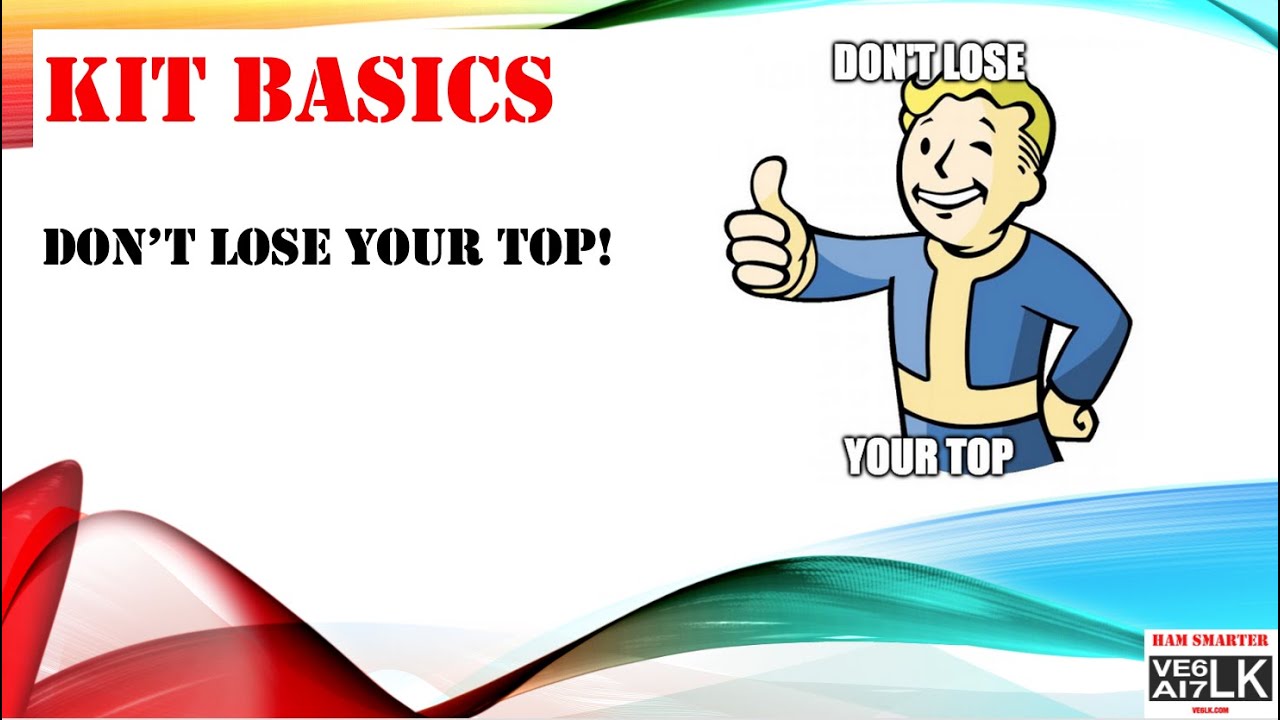 Kit Basics: don't lose your top! - YouTube