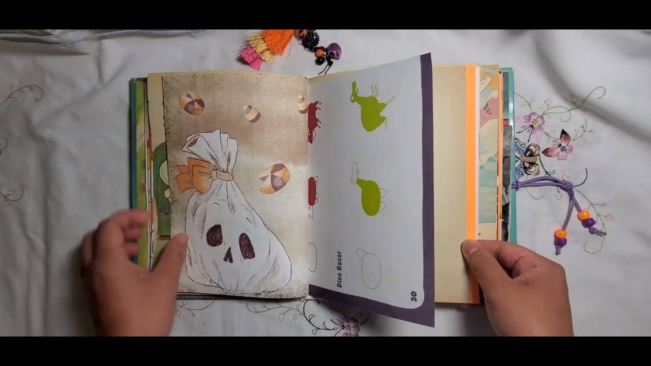 Wonder Book Halloween Junk Journal - Casper and Wendy Adventures - YouTube