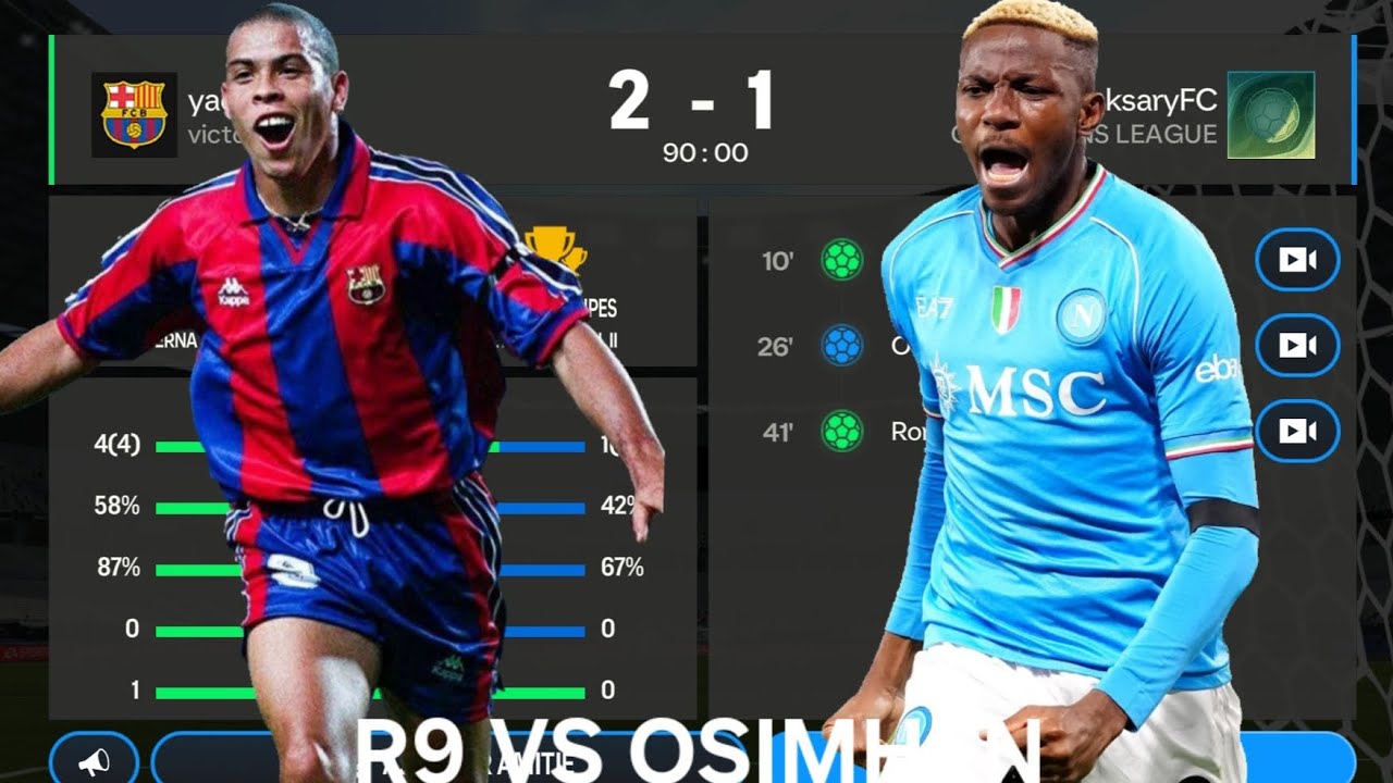 UCL EVENT FC MOBILE 24 GAMEPLAY (oshimhen vs r9) - YouTube