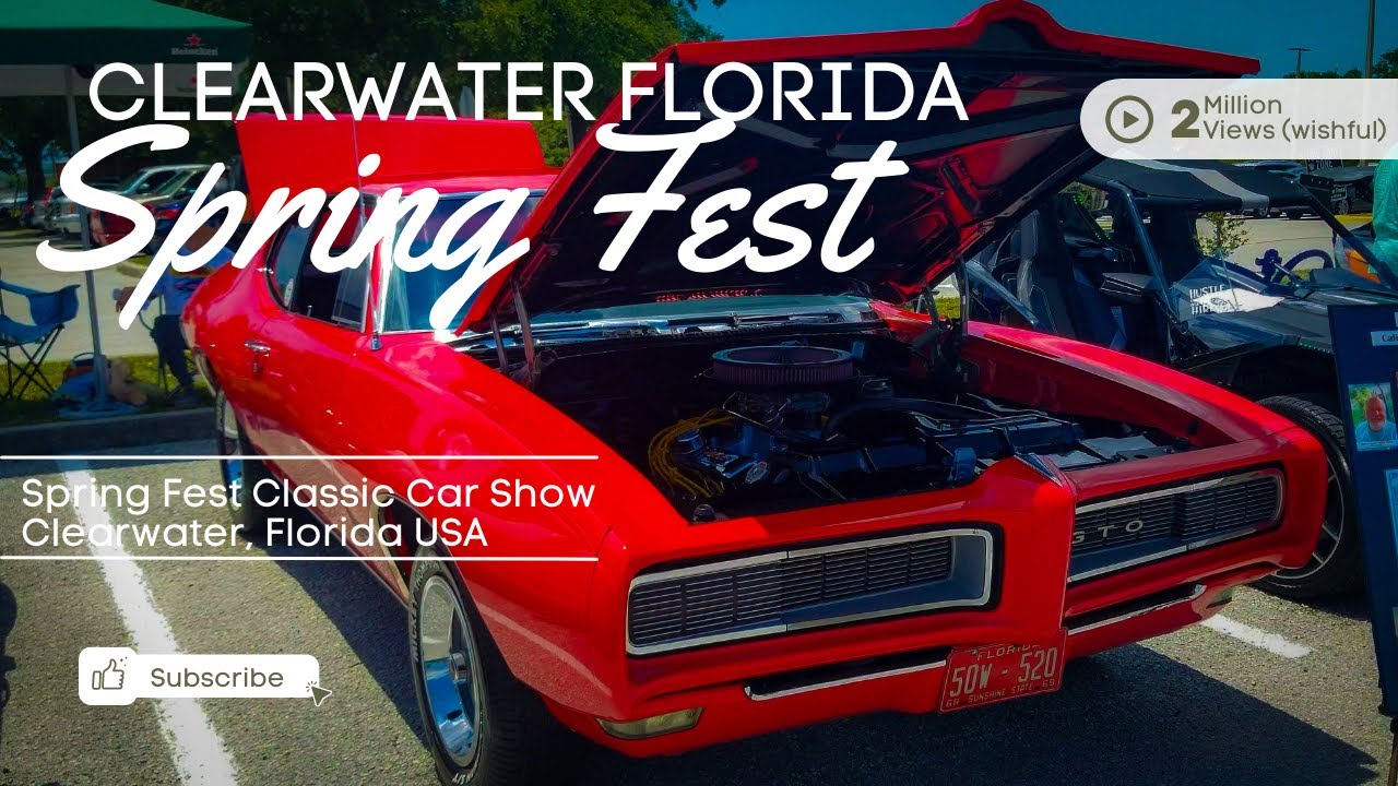 Car Show Clearwater Florida Spring Fest - YouTube