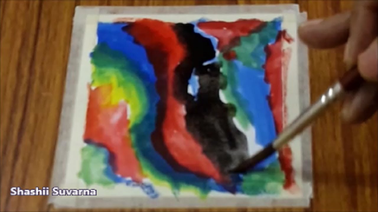 Abstract painting tutorial for beginners # 225 ll Step by step painting ...