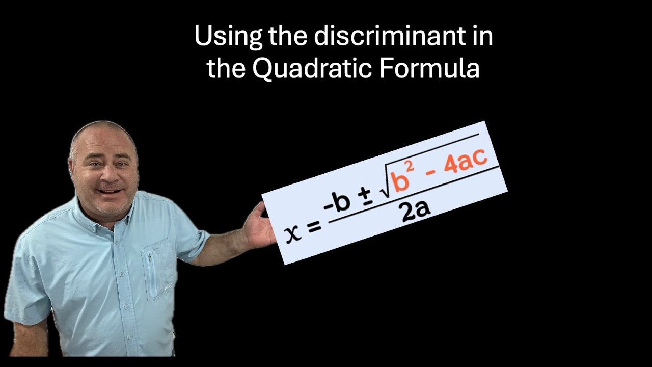Using the discriminant in the quadratic formula. - YouTube