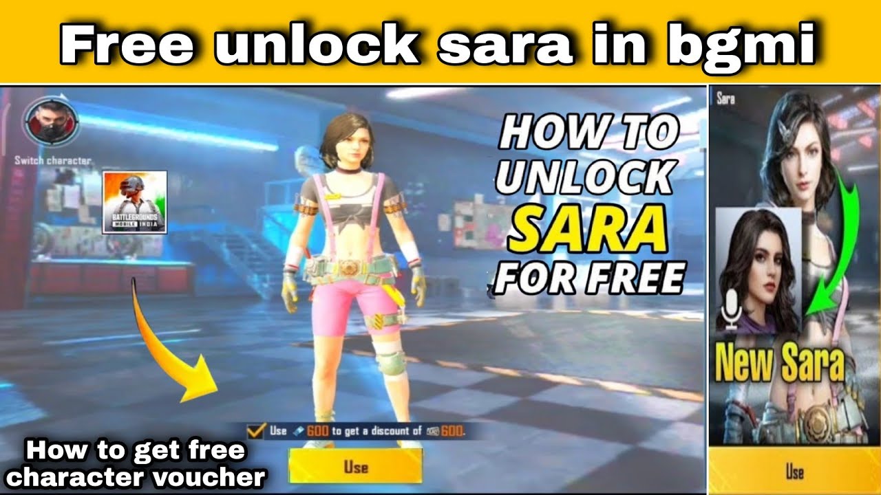Battleground Mobile India Me Free Sara Character Kaise Le | How To Get ...