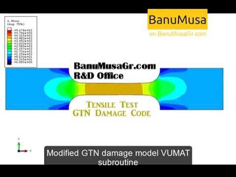 VUMAT Subroutine of Shear Modified GTN Damage Model - YouTube