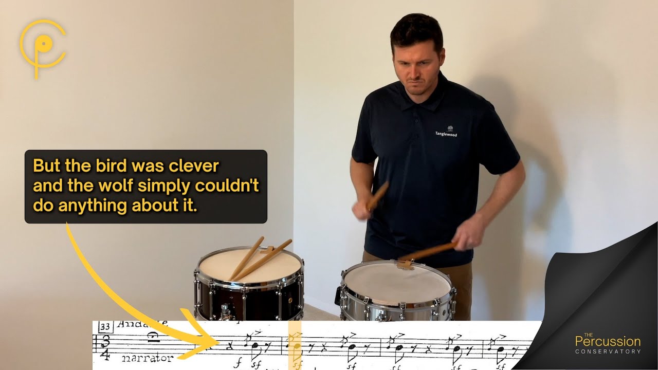 Snare Drum Tutorial | Peter and The Wolf | Prokofiev | Stephen Kehner ...