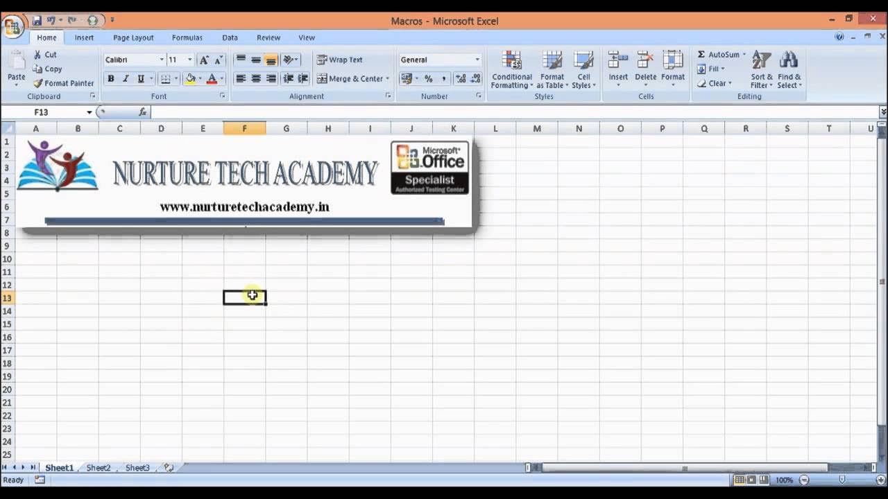 Basic Excel Macro Tutorial 1 of 9 - What is a Macro - YouTube