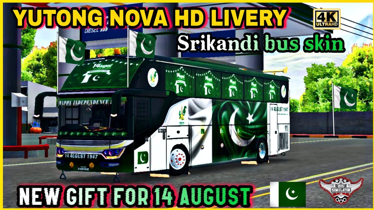 New Gift for 14 August // Pakistani flag Bussid Livery for Bus ...