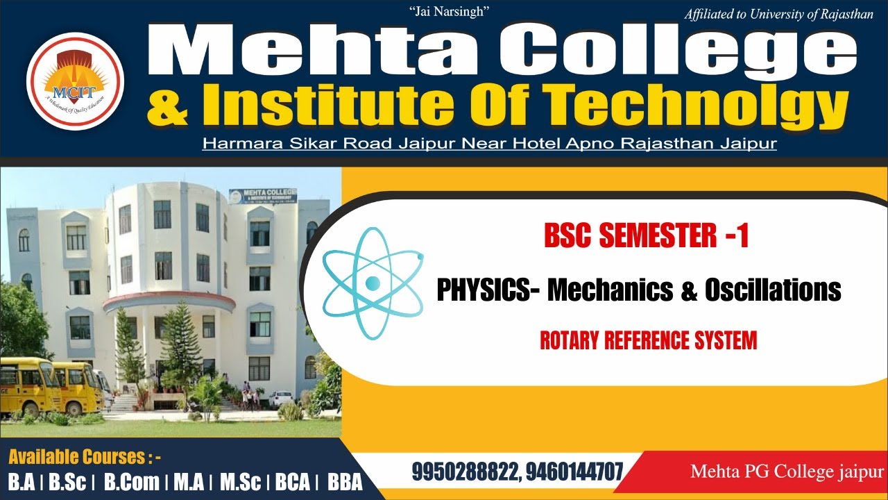 BSC SEMESTER I - PHYSICS - ROTARY REFERENCE SYSTEM - YouTube