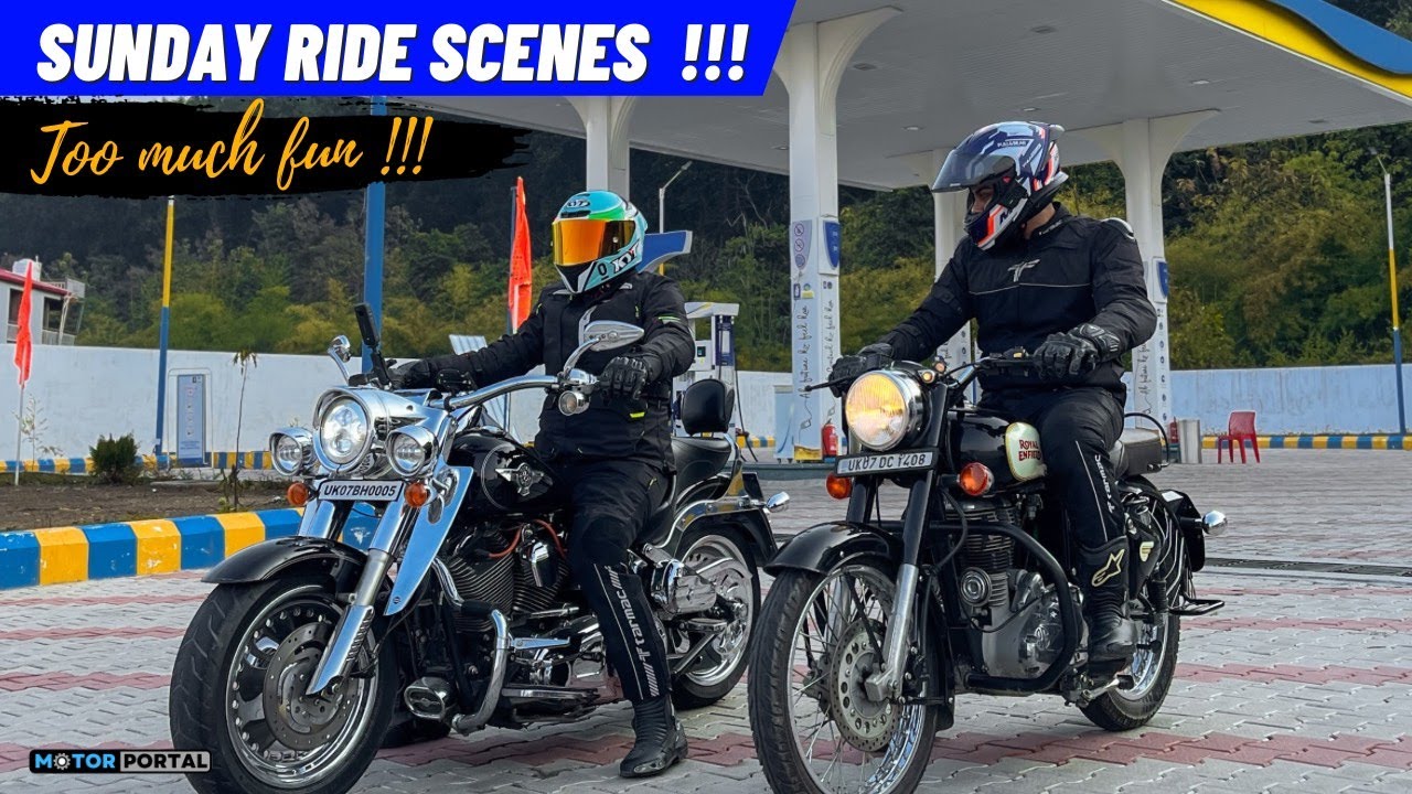 Harley Vs Bullet - Sunday Ride Scenes !!! - YouTube