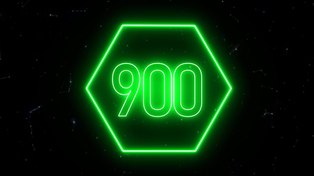 Green sota neon timer 900 seconds countdown - YouTube