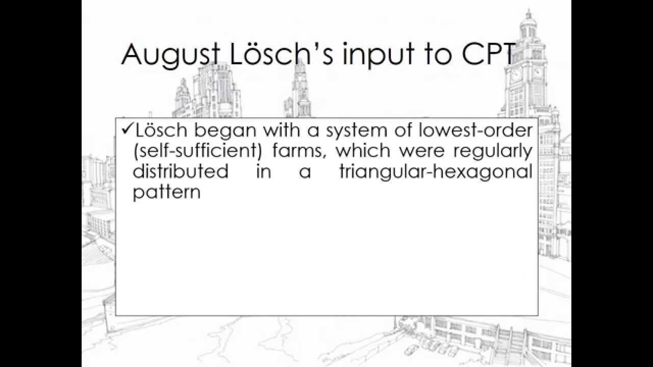 Economic Landscape (Central Place Theory), August Lösch - YouTube