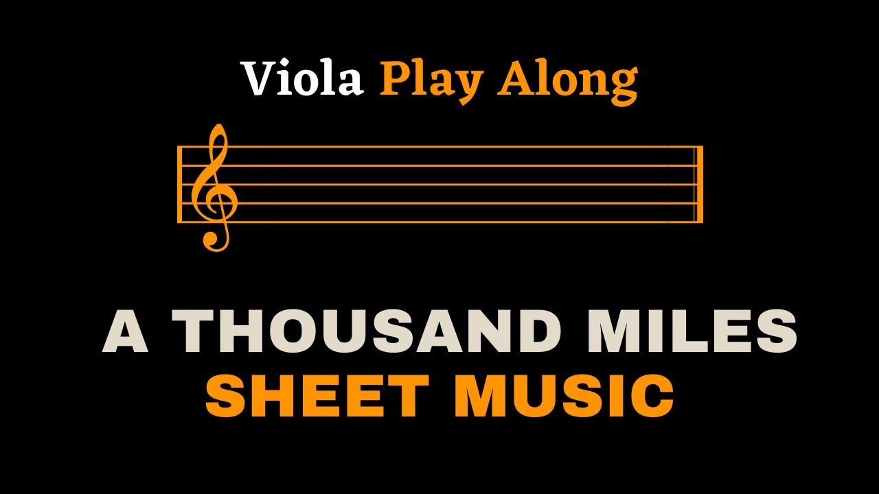 Vanessa Carlton - A Thousand Miles | Viola Play Along (Sheet Music ...