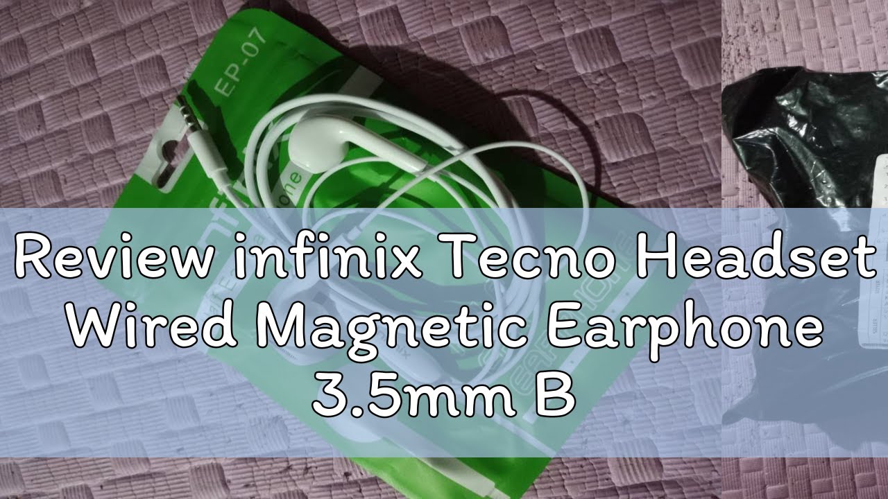 Review infinix Tecno Headset Wired Magnetic Earphone 3.5mm Bass ...
