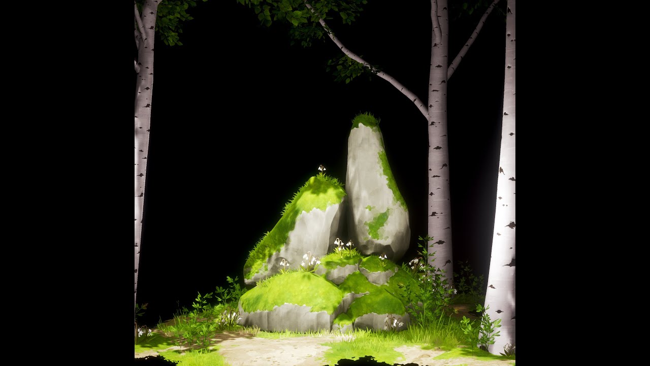 Rock in aspen forest - YouTube