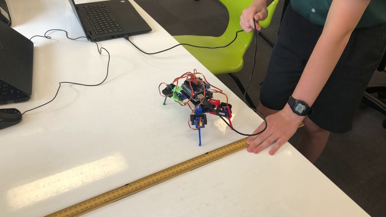 Quad robot walking - YouTube