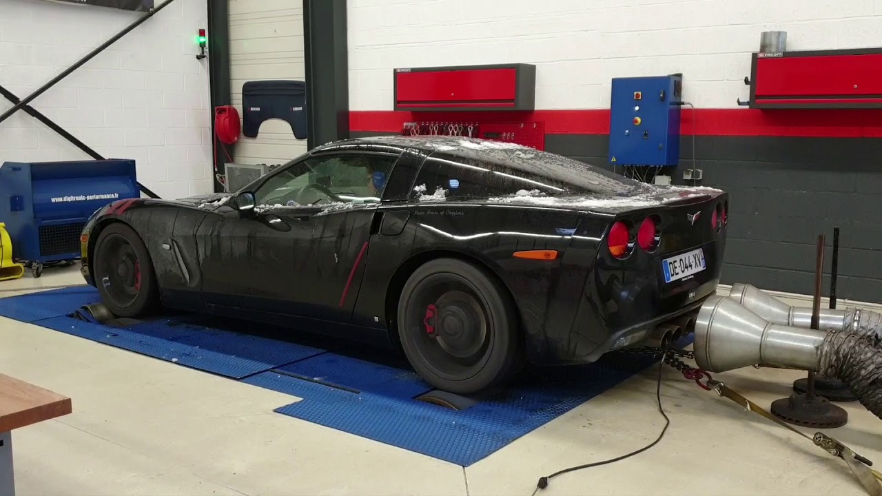 Corvette c6 ls2 dyno Borla/Magnaflow - YouTube