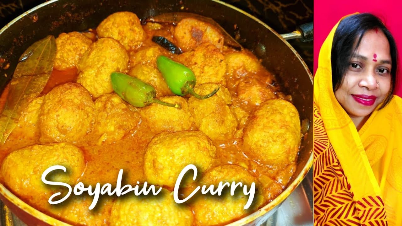 soyabin curry | spicy soya chunks curry | mangso fele soya bin khan ...