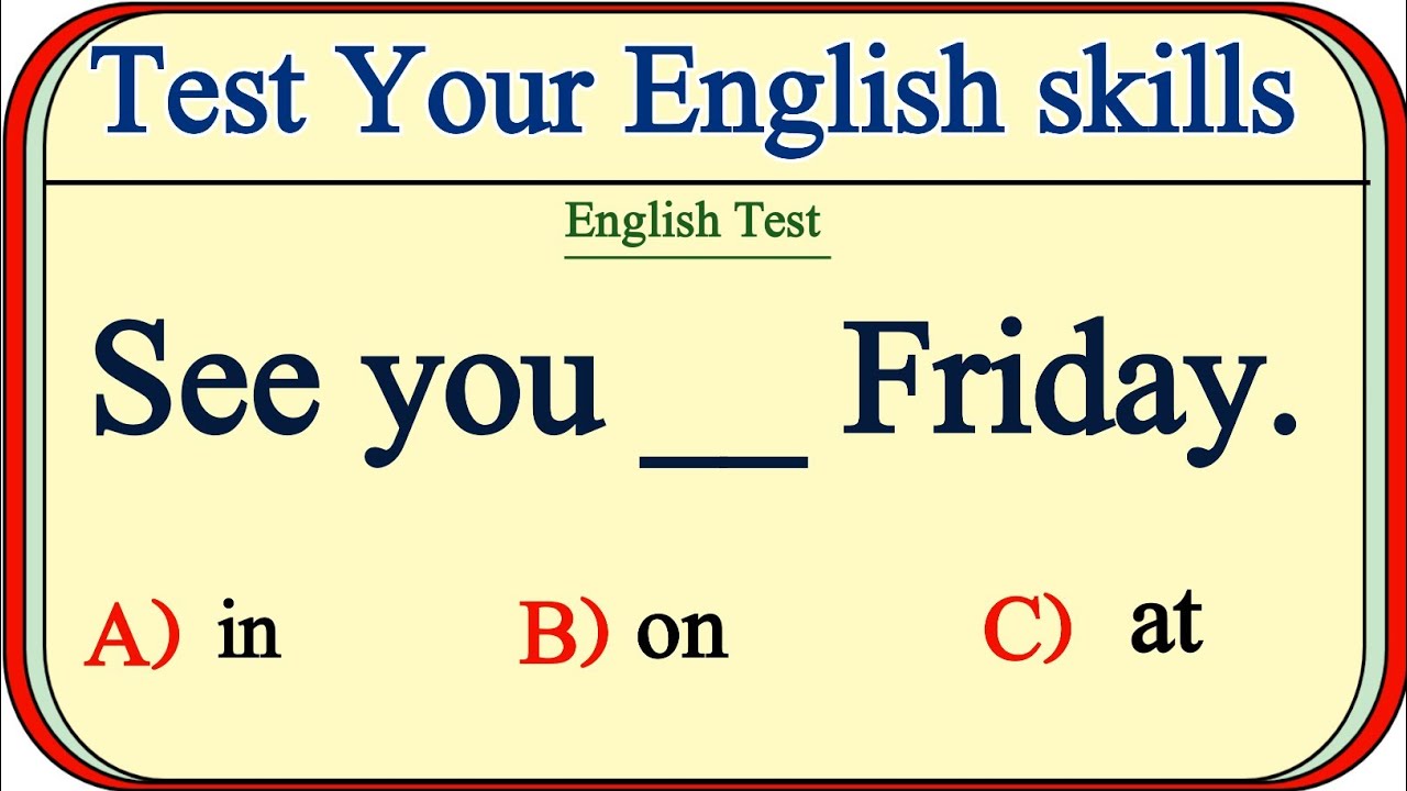 English Grammar Quiz| Test Your English Skills & Improve English - YouTube