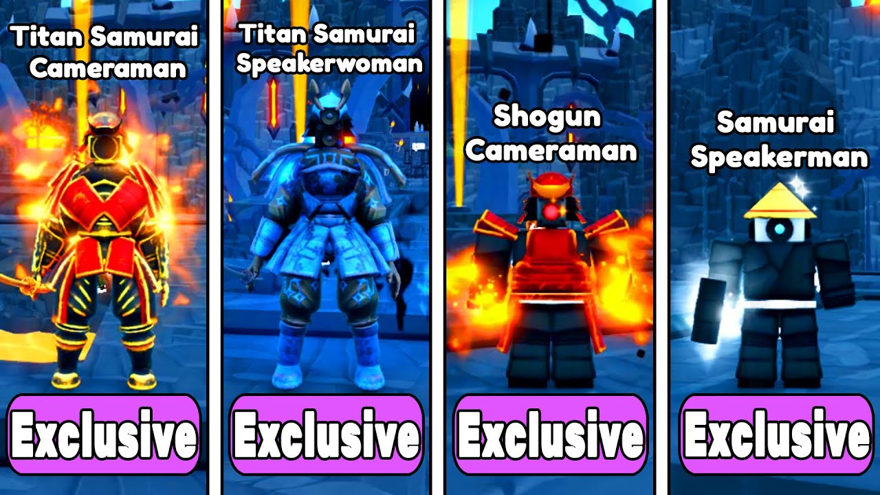 NEW!🔥TITAN SAMURAI CAMERAMAN vs TITAN SAMURAI SPEAKERWOMAN vs SHOGUN vs ...