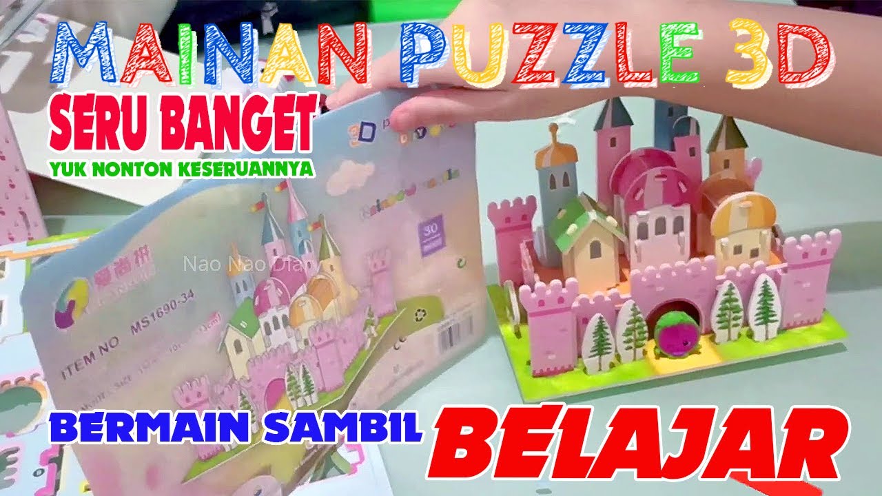 Mainan Puzzle 3D Istana Dan Cara Membuat Puzzle 3D, Mainan Kreatif Anak ...