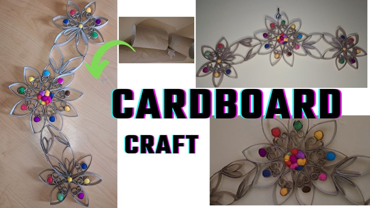 DIY : CARDBOARD CRAFT & Crepe Paper - YouTube