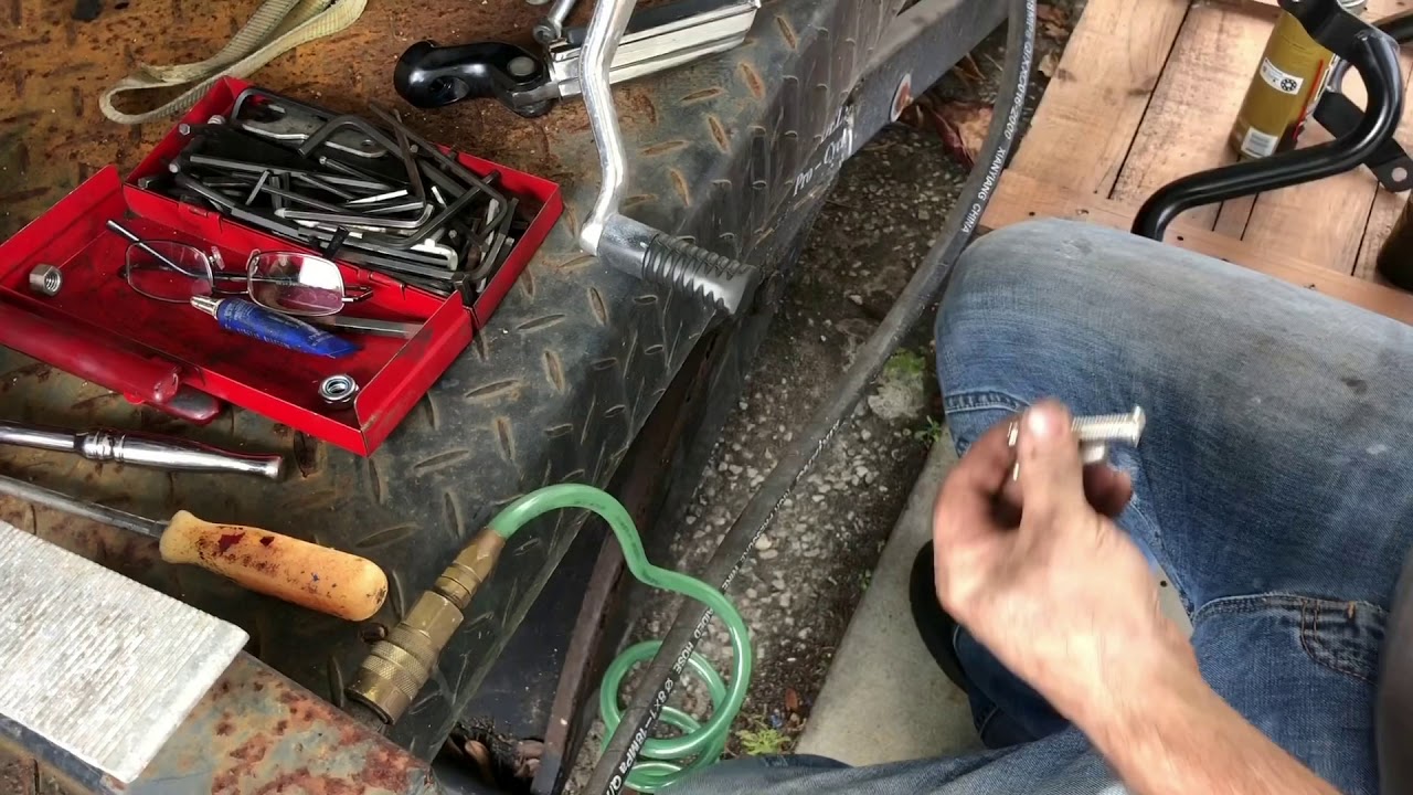 Vrod Nightrod crash bar install - YouTube