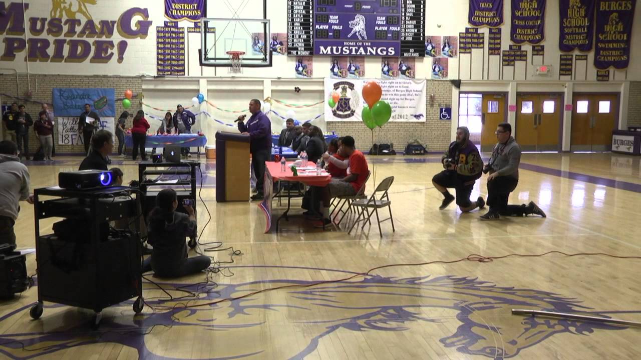 Signing Day at Burges High School - YouTube