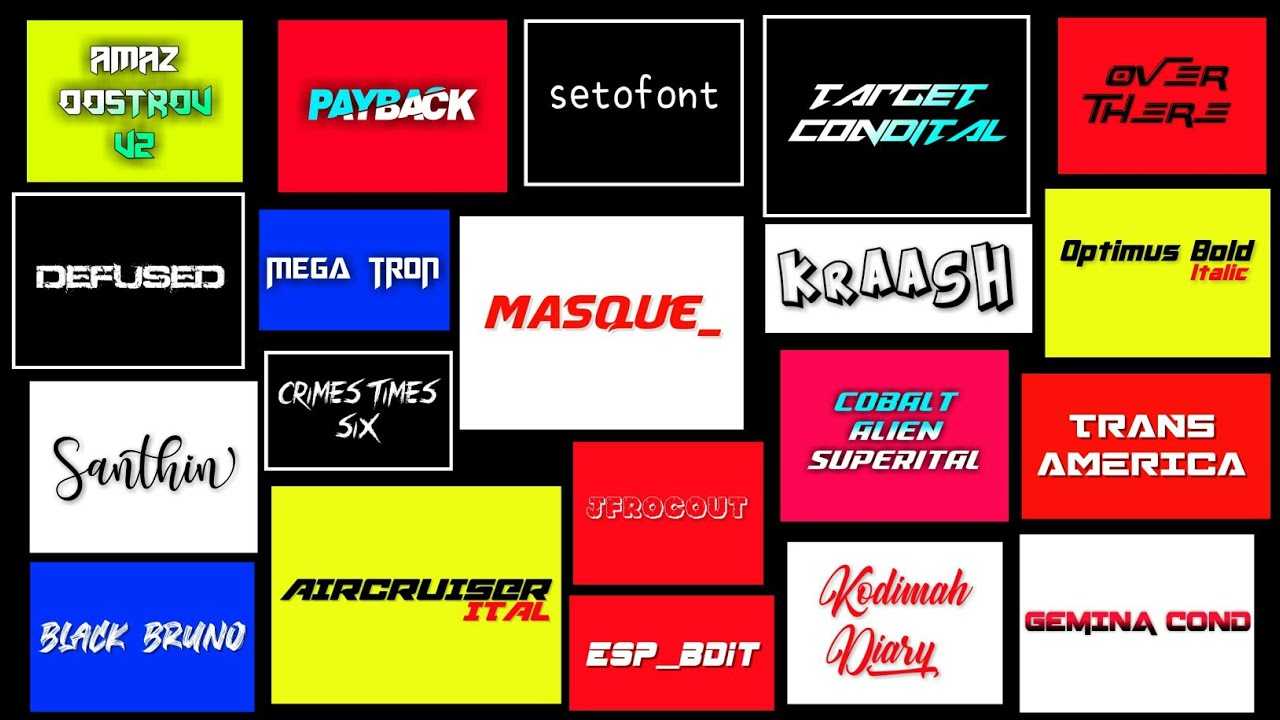 Berbagi Font Yang Sering Di Gunakan Editor - YouTube