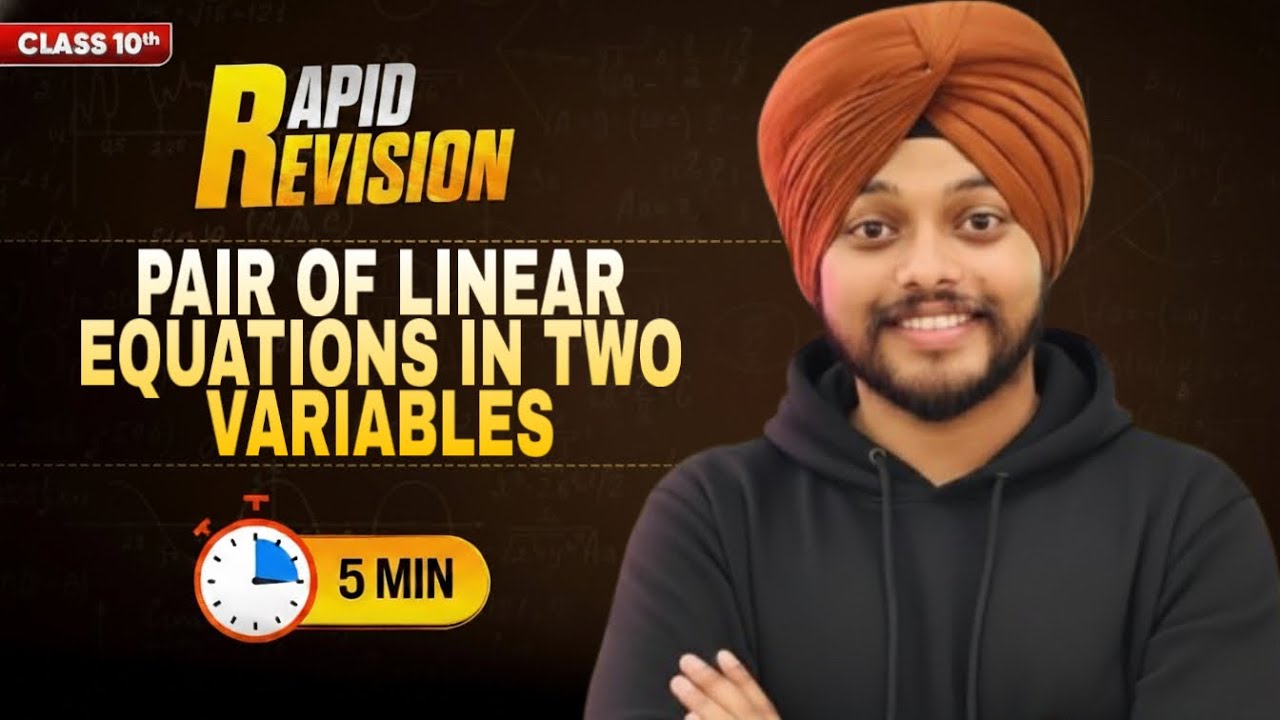 5 MINUTES = Pair of Linear Equation in Two Variables All Theory🔥| Maths ...