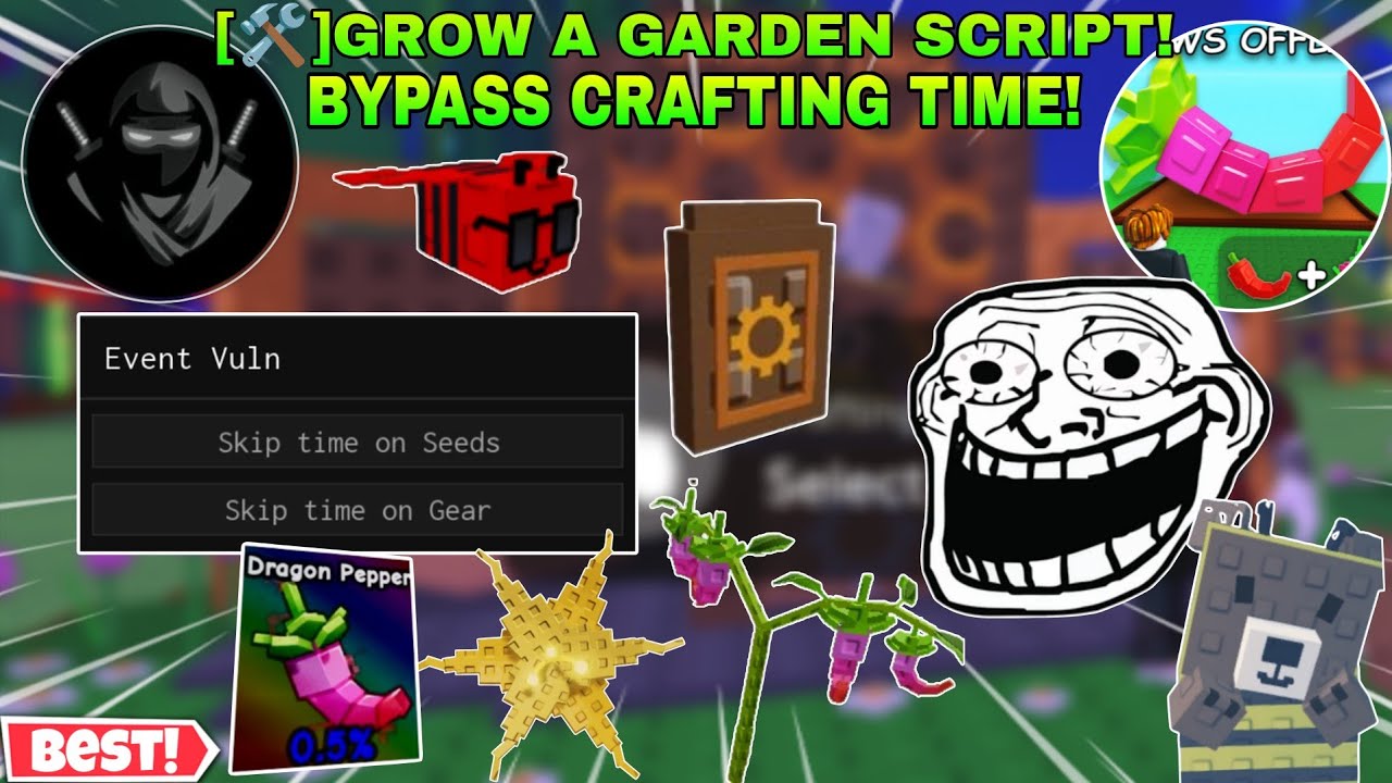 NEW [🛠️]Grow A Garden🍏 OP Lumin Script Feature🤩 Bypass Crafting Time ...
