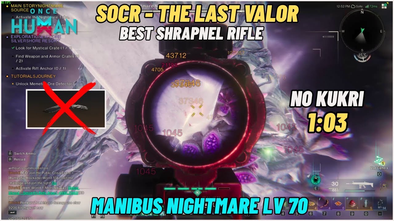 SOCR The Last Valor Shrapnel Build | Manibus Nightmare LV70 - Once ...