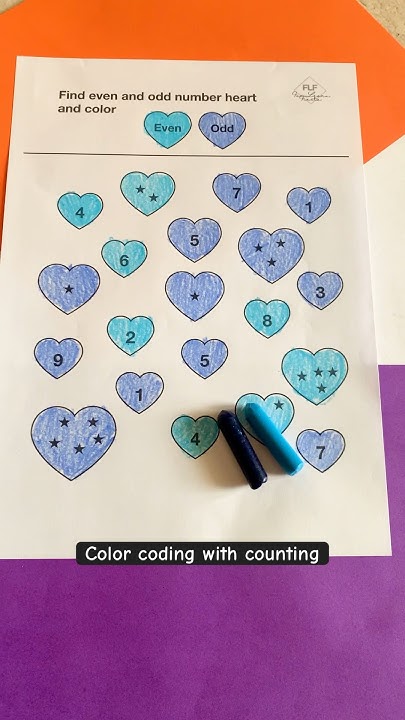 Color coding worksheet with a twist of counting for kids # ...
