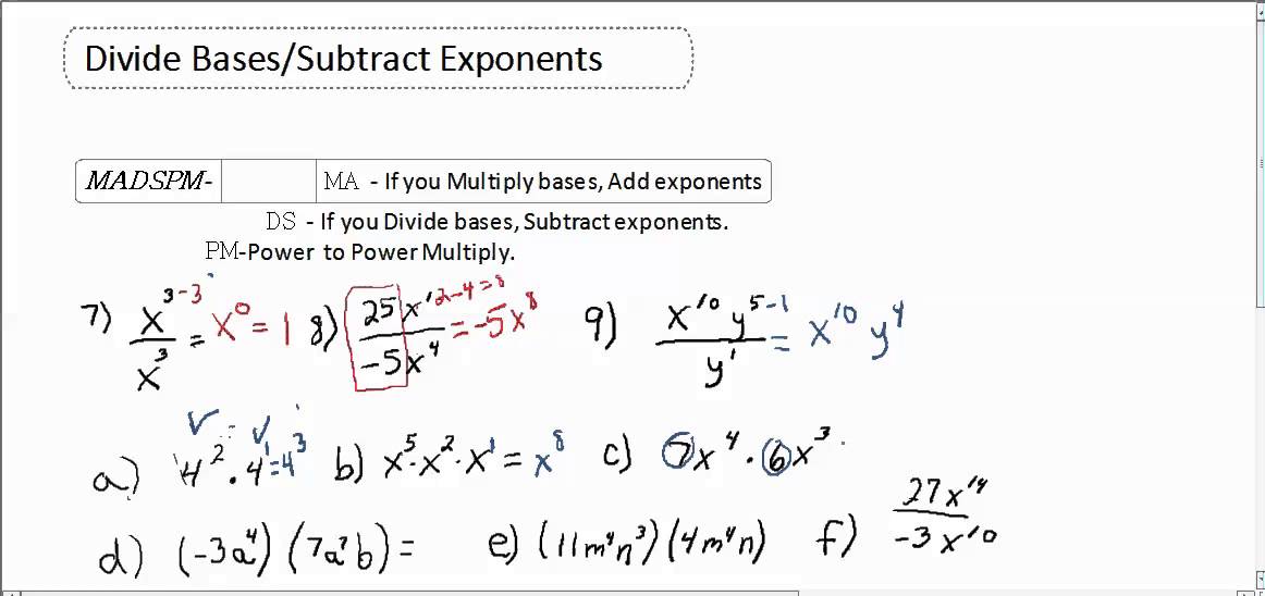Divide Bases Subtract Exponents YouTube divide-bases-subtract-exponents-youtube