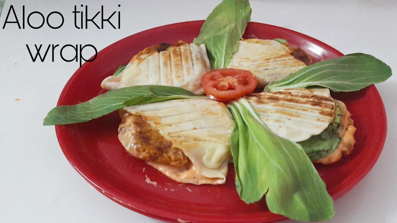 How to make Aloo tikki wrap recipe!! easy and simple way . - YouTube
