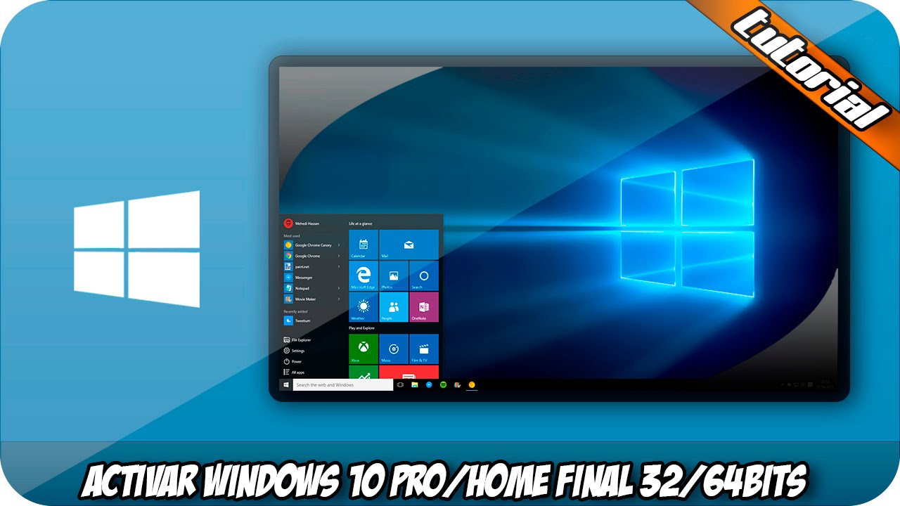 Activar Windows 10 Pro/Home Final 32/64bits | All Versions - YouTube