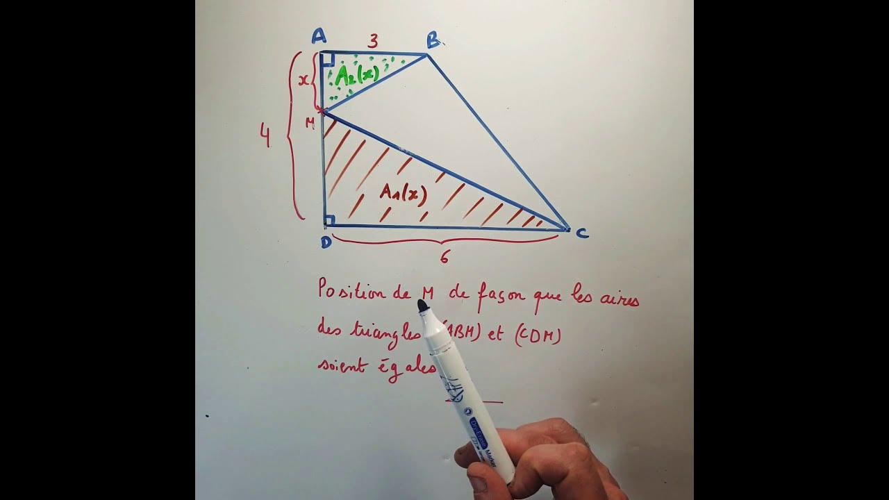 Résoudre une équation en géométrie dans un trapèze rectangle - Seconde ...
