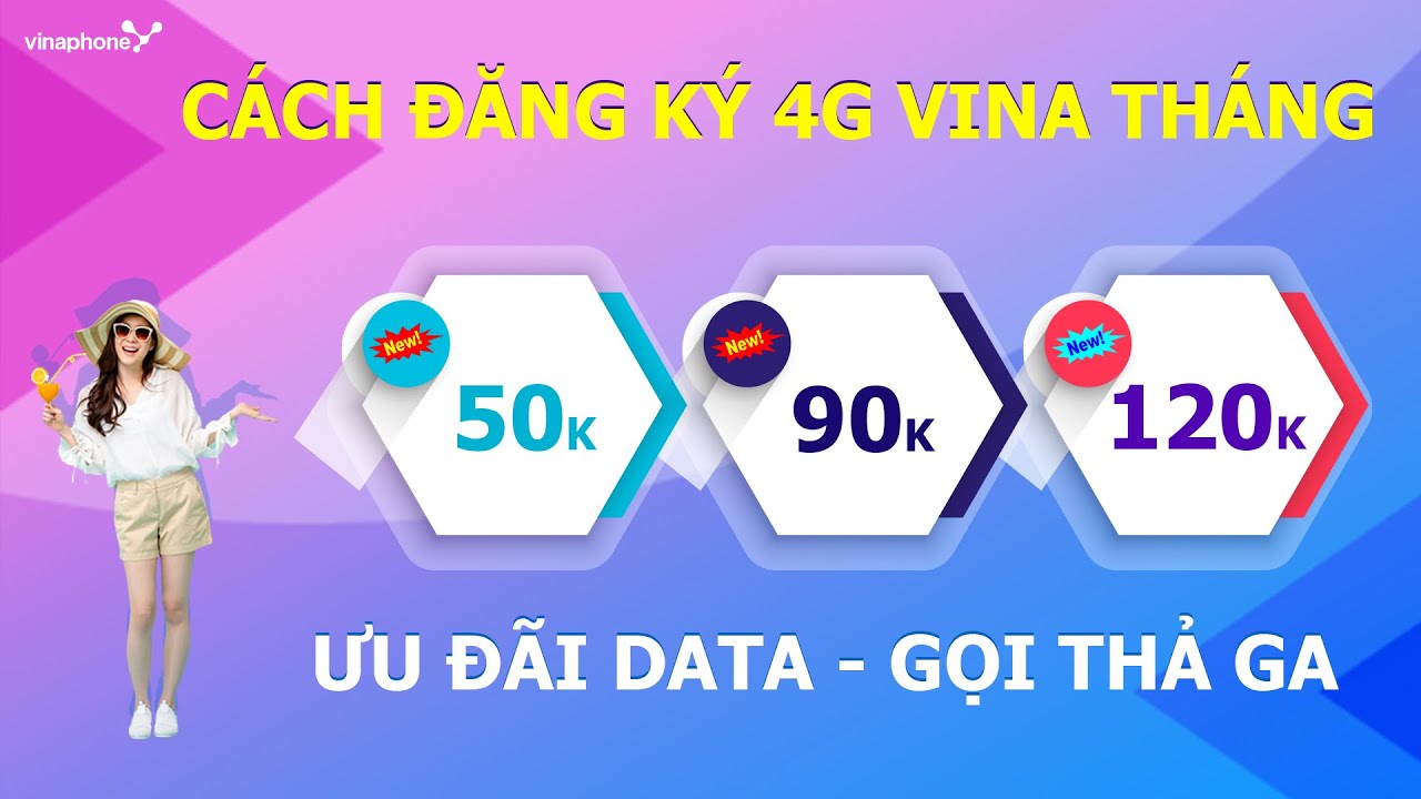 Cách Đăng ký 4G Vina tháng ️1 tháng 50K 90K 120K / Mới Nhất - YouTube