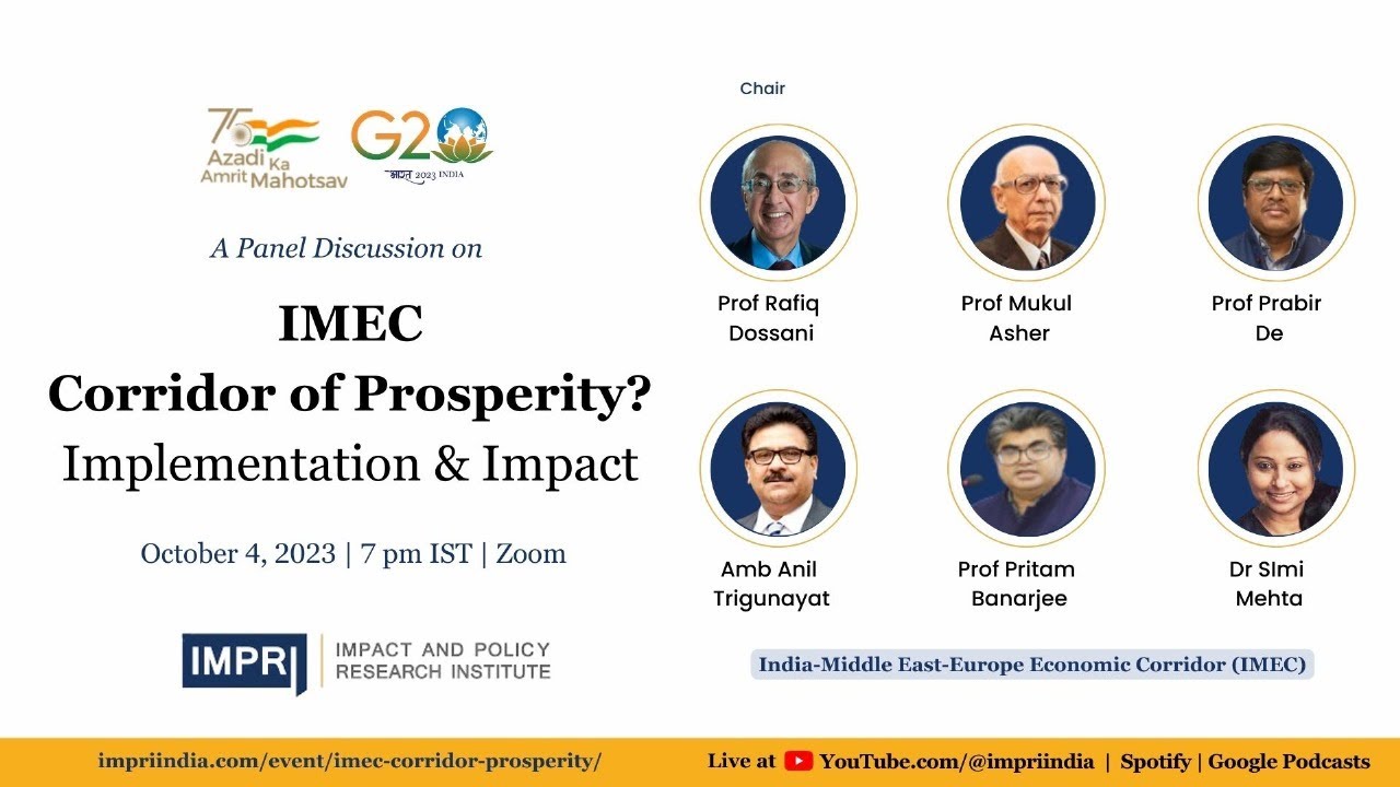 IMEC – Corridor of Prosperity?: Implementation & Impact | Panel ...