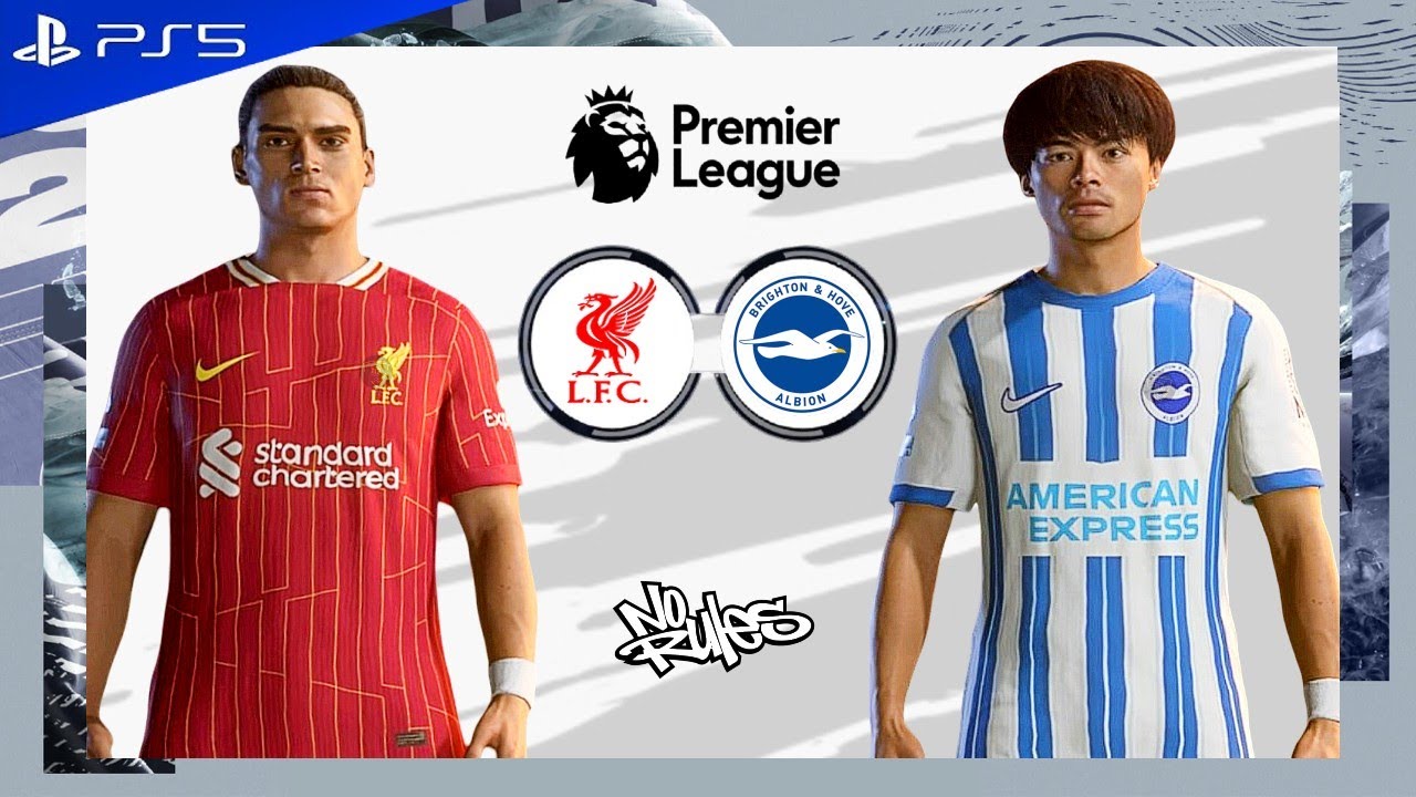 Liverpool vs Brighton | Premier League 24/25 CLASH | FC 25 NO RULES - YouTube