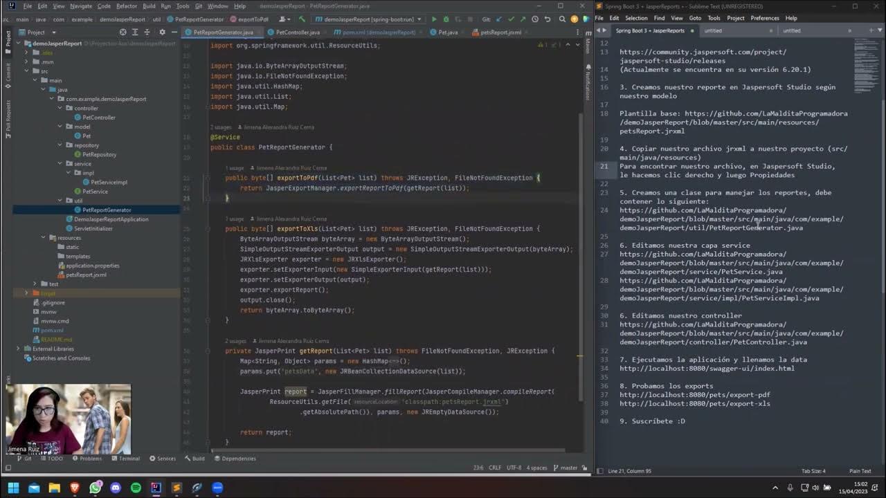 Spring Boot 3 (Api Rest) + JasperReports (Exporta a pdf y xls) - YouTube