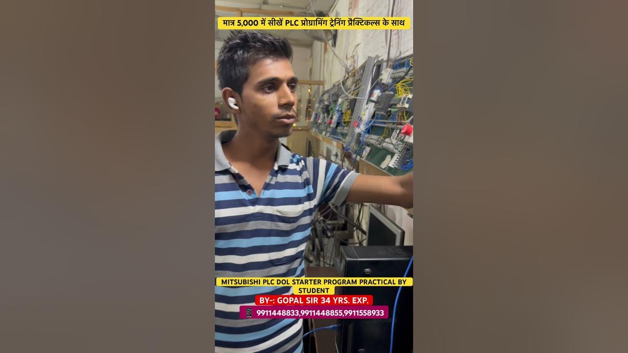 MITSUBISHI PLC DOL STARTER PROGRAM PRACTICAL BY STUDENT #plc # ...