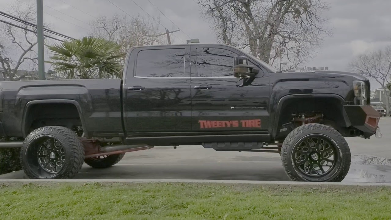 GMC Negra, Alta Levantada - Rines Y llantas Grandes. - YouTube