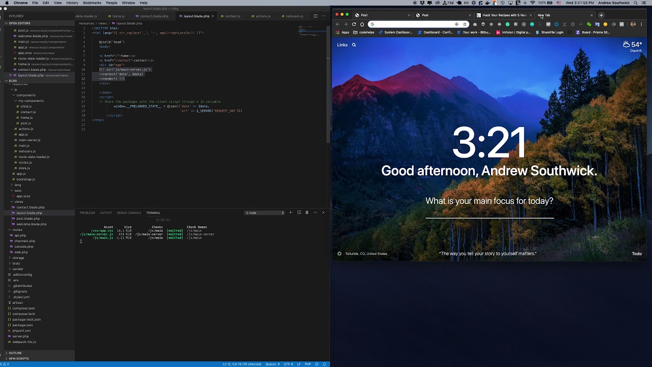 server side render wordpress laravel and react - YouTube