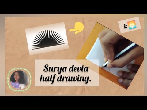 Surya dev easy drawing🌅 | half suraj drawing | - YouTube
