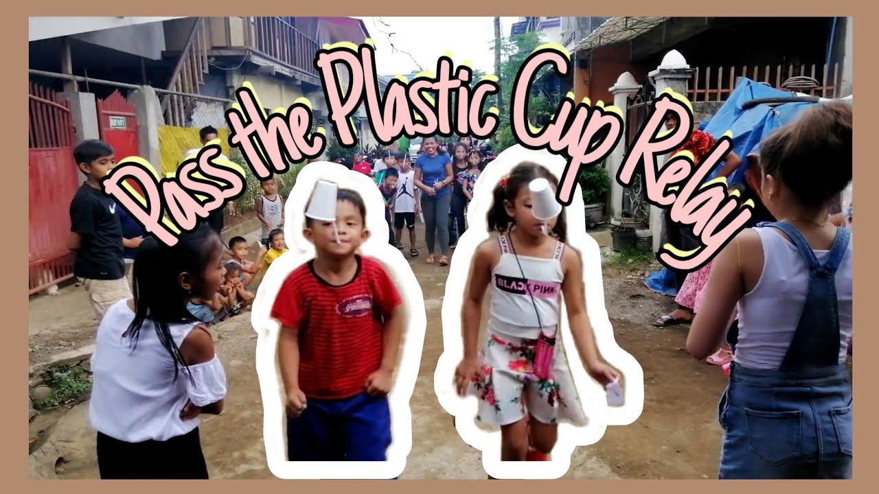 PASS THE PLASTIC CUP RELAY || PARLOR GAMES || CHRISTMAS PARTY 2019 BY ...