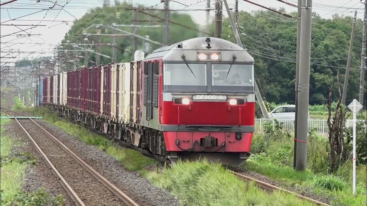 レッドベアーDF200-9号機牽引 3084レ 千歳線 恵み野駅 - YouTube