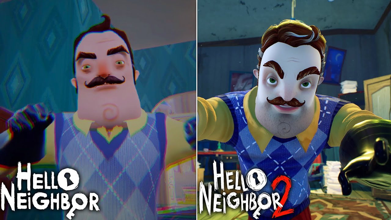 Hello Neighbor vs Hello Neighbor 2 Comparison (PS5 4K) - YouTube