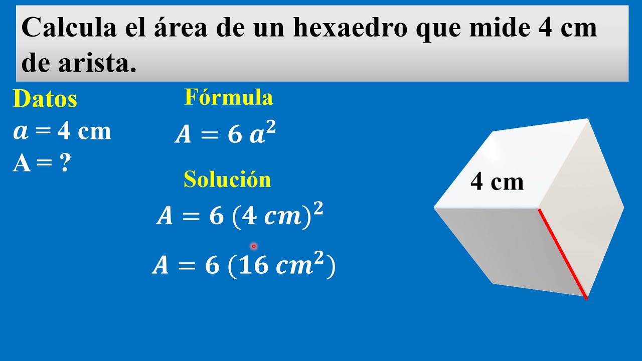 Cuarto Secundaria. Área y Volumen de un Cubo o Hexaedro - YouTube